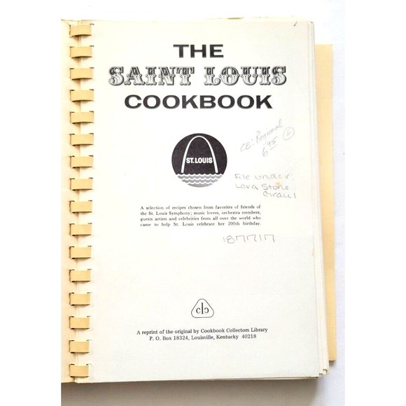 Kitchen | The Saint Louis Cookbook Recipes Bicentennial Issue Pamphlet ...
